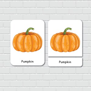 Vegetables Three Part Cards, Montessori Flashcards, Homeschool ...