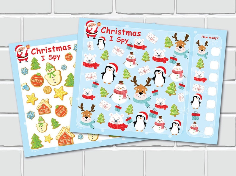 I Spy Christmas Printable Activity. Look and Find Counting Game ...