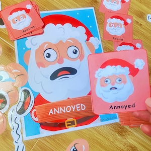 Santa Emotions and Feelings Activity for Kids, Christmas Busy Book ...