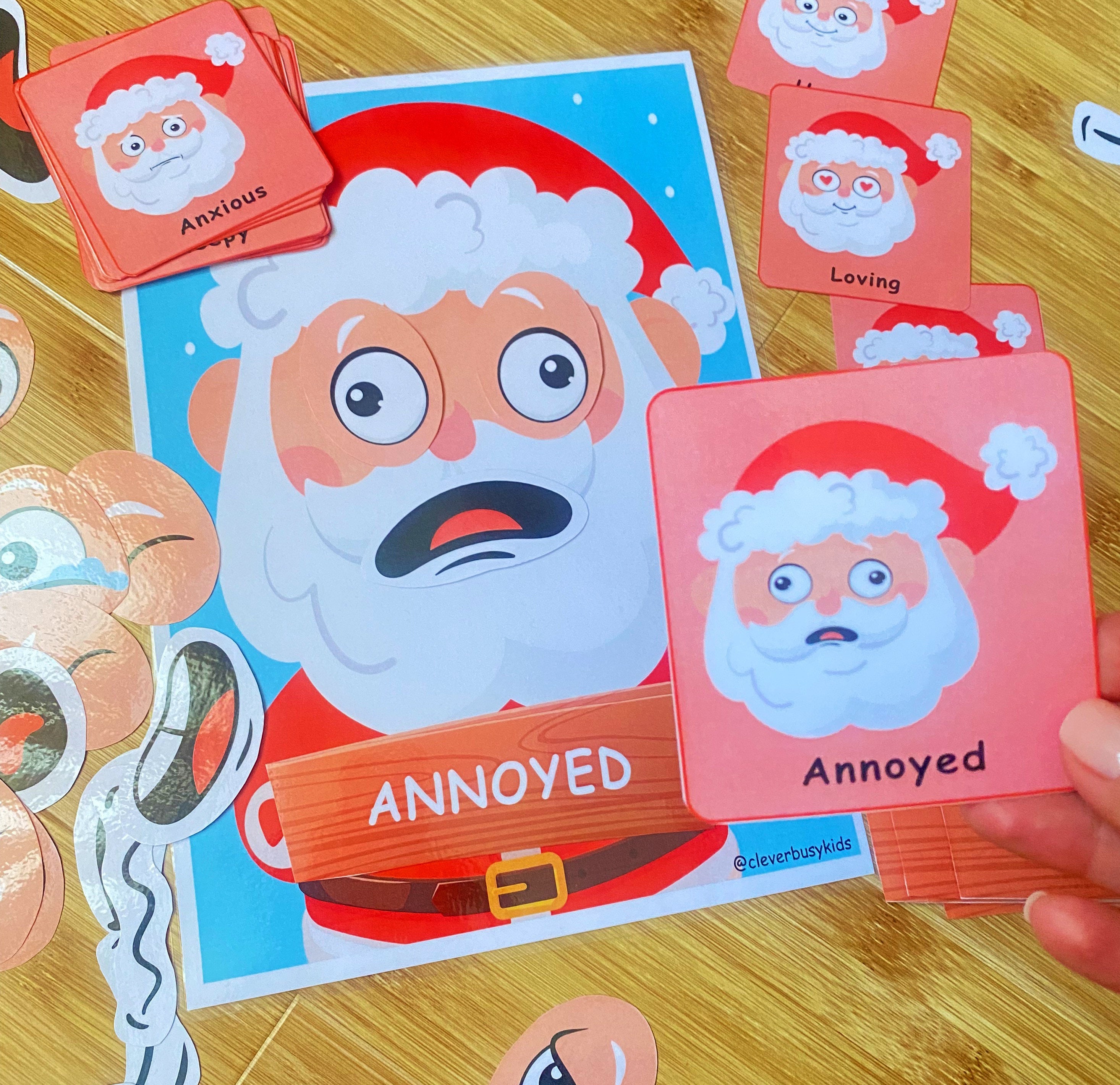 Santa Emotions and Feelings Activity for Kids Christmas Busy - Etsy