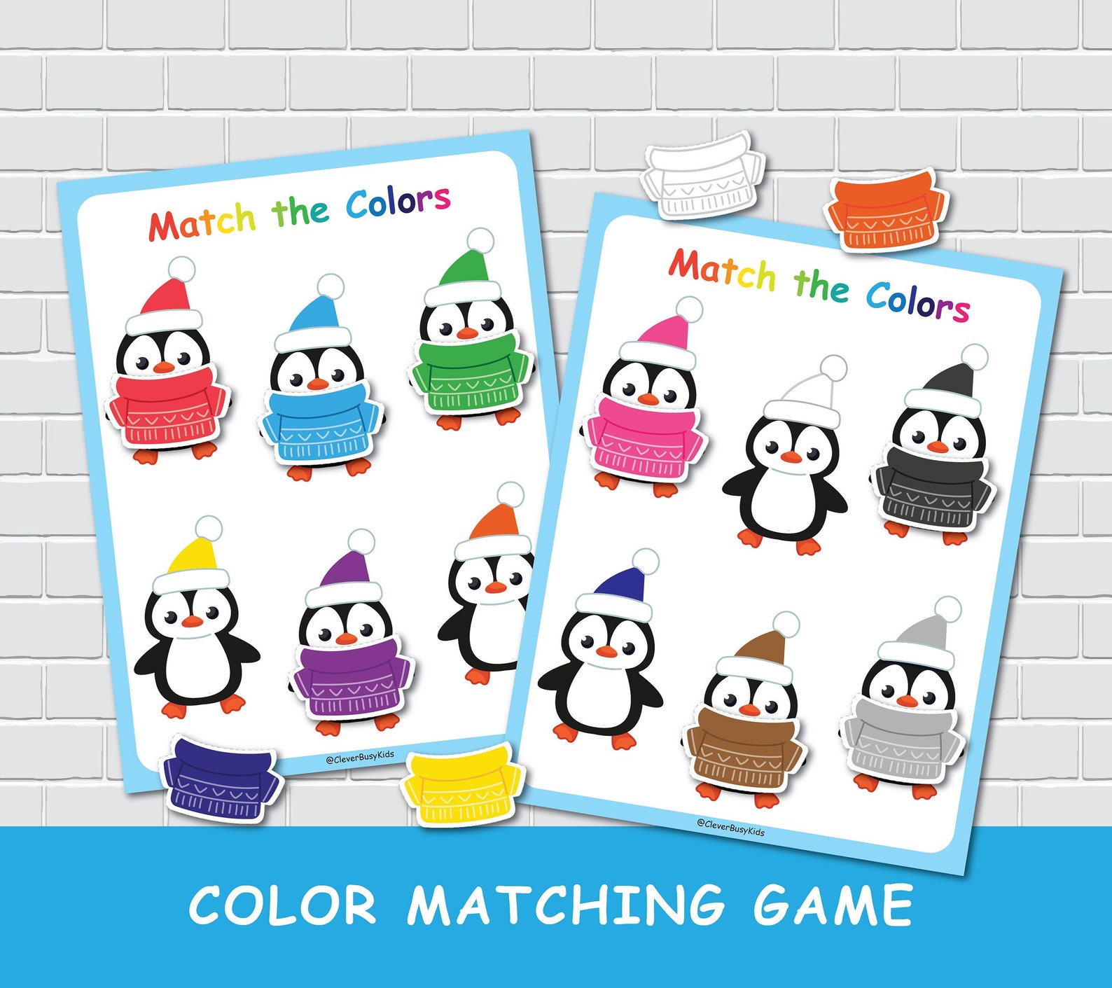 Penguin Color Matching Activity, Toddler Printable, Montessori ...