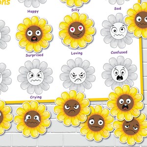 Sunflower Emotions Matching Activity for Kids, Toddler Feelings ...
