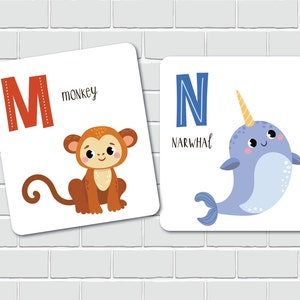 Alphabet Flashcards for Toddlers, ABC Printable Flash Cards, ABC ...