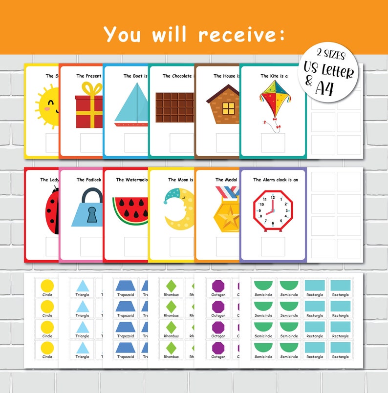 Errorless Shape Matching Games and Activities for Kids, File Folder ...