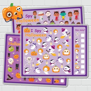 I Spy Halloween Activity for Toddlers, Preschool Look and Find Counting ...