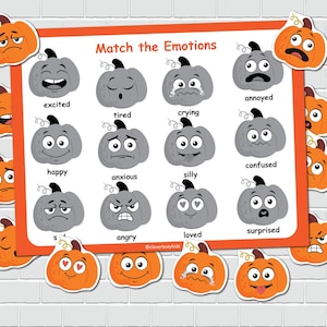 Fall Emotions Activity for Kids, Preschool Printable Activity, Toddler ...