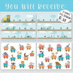 Train Alphabet Matching Preschool Worksheet Printable Activity Letter ...