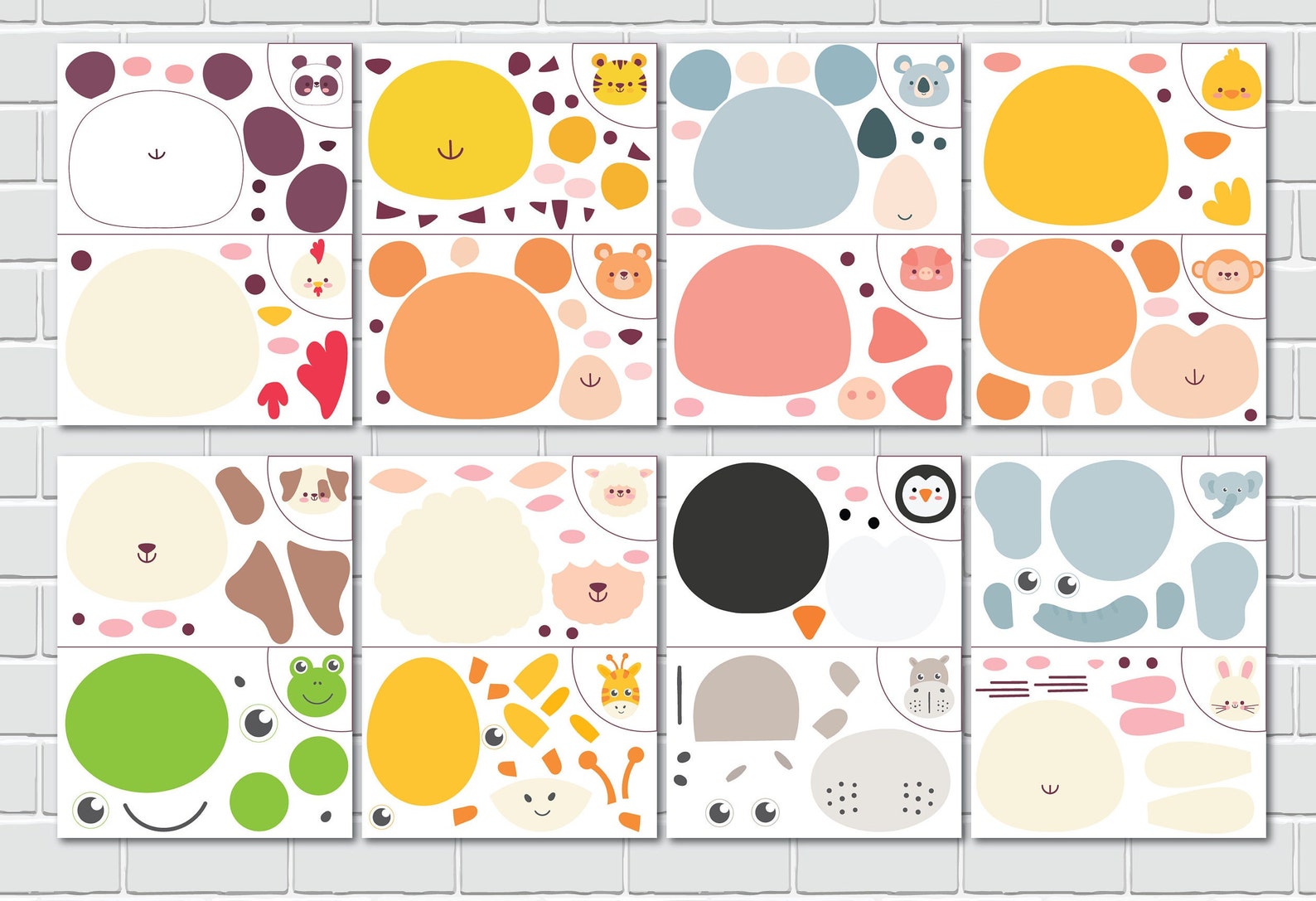 Cut Out and Glue Animals Crafts for Kids. Cut Out and Paste Scissors ...