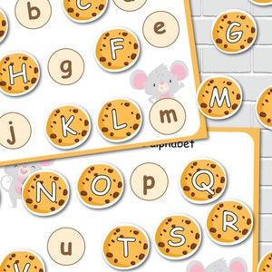 Cookies Alphabet Matching Game, ABC Busy Book Pages, Toddler Learning ...