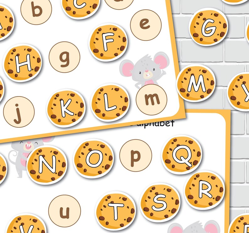 Cookies Alphabet Matching Game, ABC Busy Book Pages, Toddler Learning ...