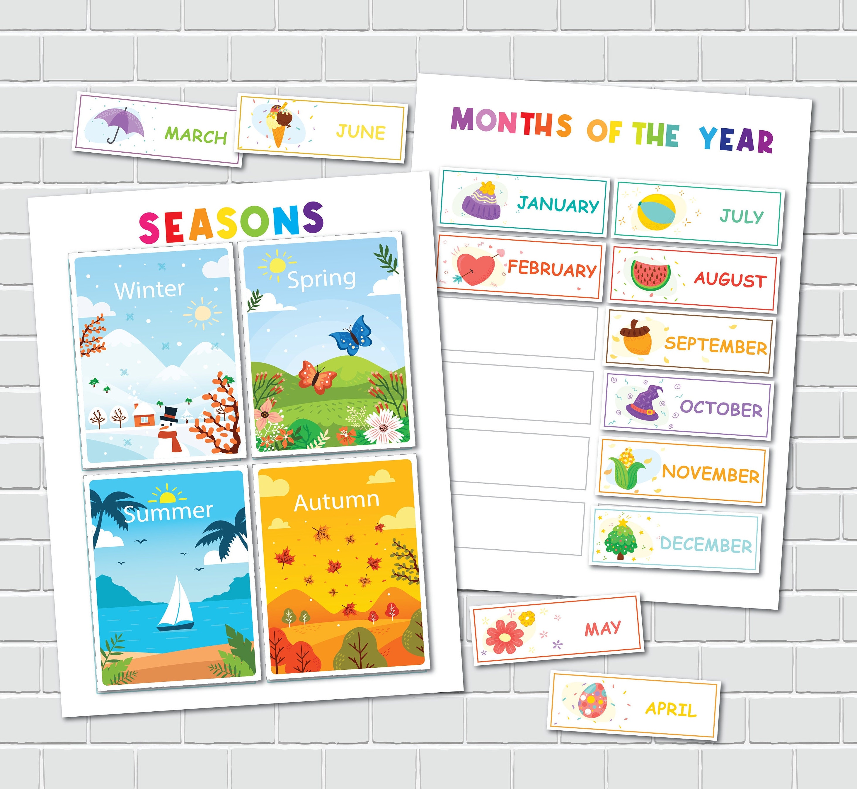 Months of the Year & Seasons Wheel Worksheet, Circle Time Activity, Pre ...