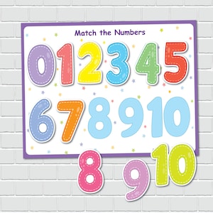 Numbers Matching Activity, Toddler Busy Book Page, Learning Binder, Pre ...