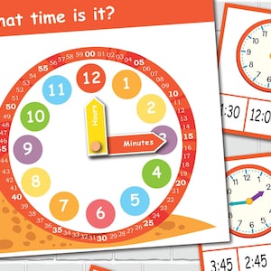 Learning Time Printable Clock, Telling Time Learning Activities ...