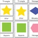 2D Shapes Flashcards, 3 Part Flash Cards, Geometric Shapes, Montessori ...
