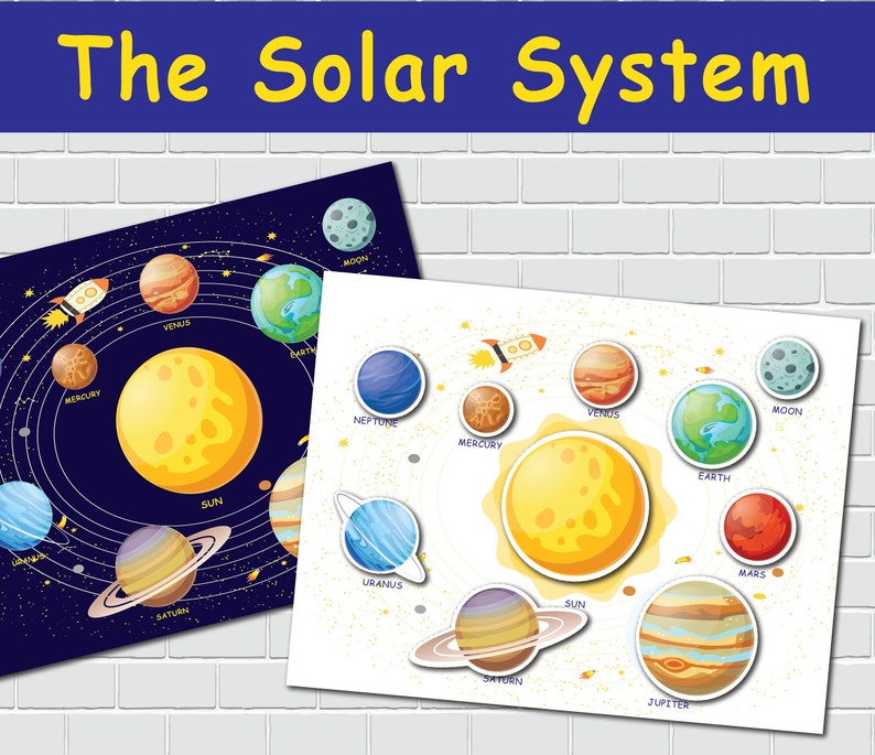 Solar System Printable Activity Outer Space Study Preschool - Etsy