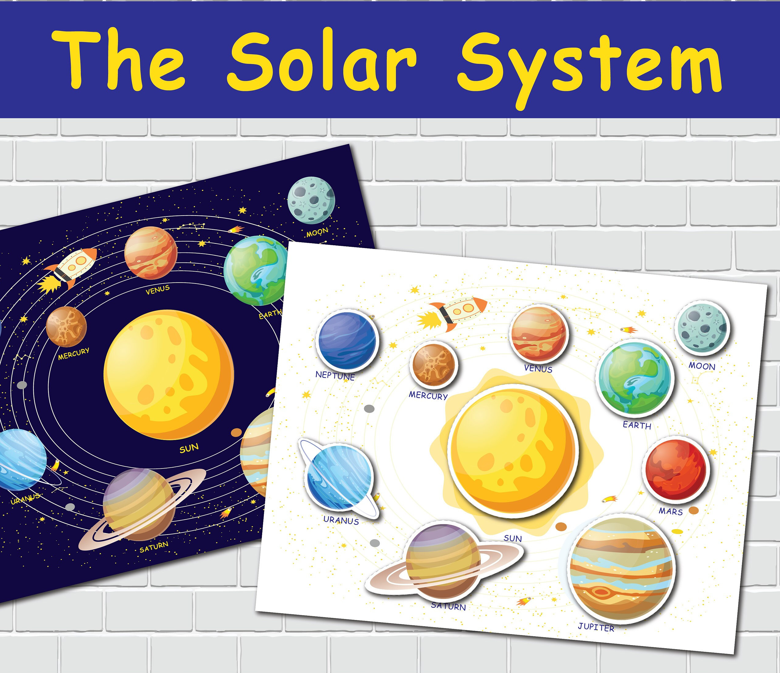 Solar System Printable Activity Outer Space Study Preschool - Etsy