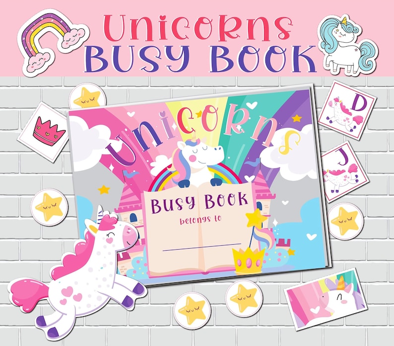 Unicorn Busy Book Preschool Learning Binder Toddler - Etsy
