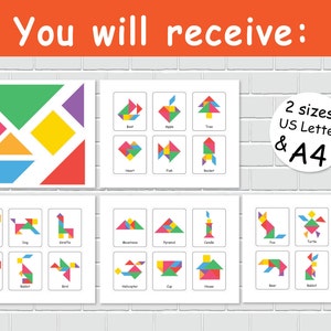Printable Tangrams Puzzle Activity for Preschool and Kindergarten ...