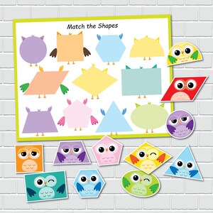 Shape Matching Activity, 2D Shapes, Spring Busy Book Page, File Folder ...