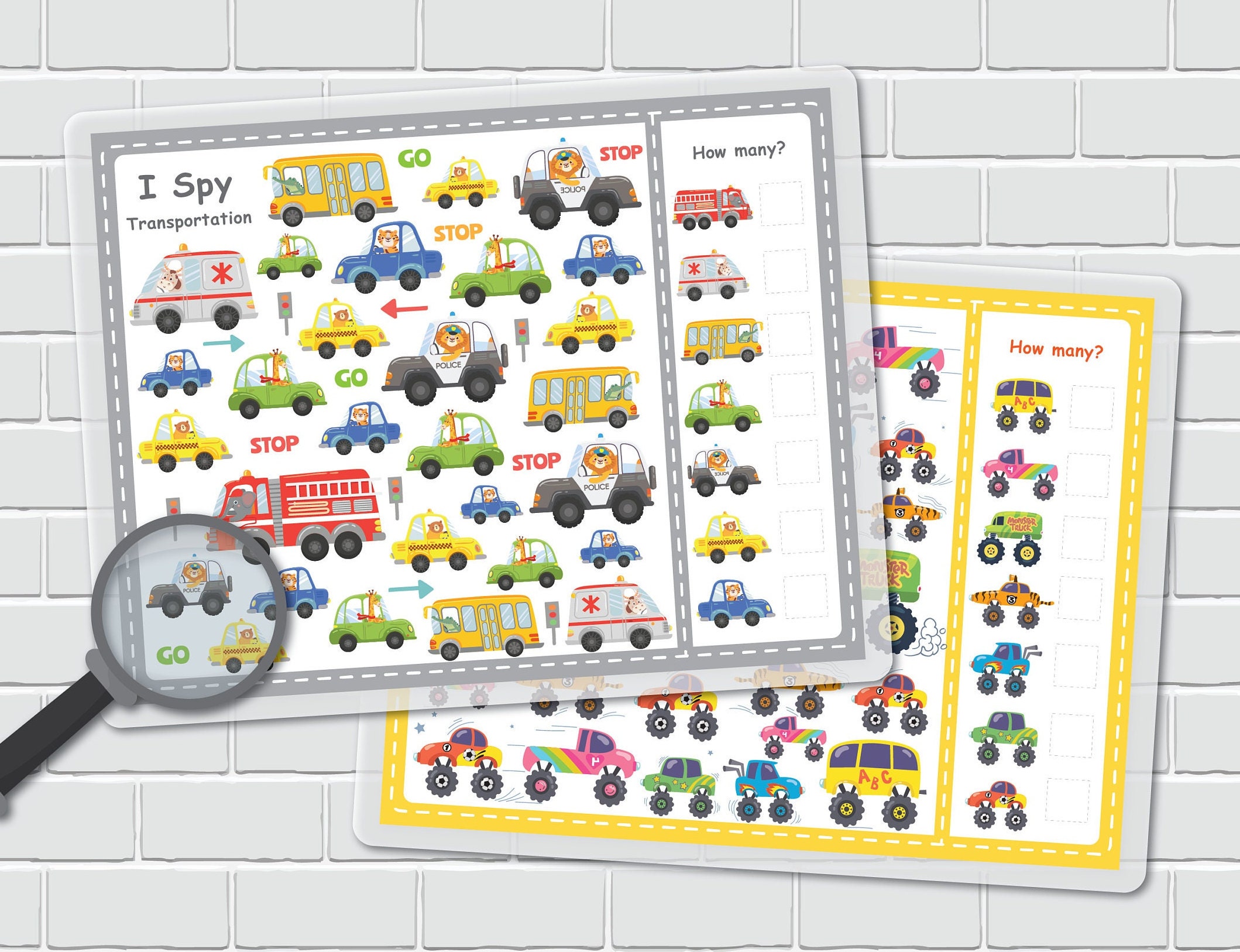 I Spy Activity Transportation Theme Kids Look and Find - Etsy