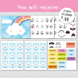 Emotions and Feelings Matching Game, Rainbow Activity for Kids, Autism ...