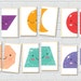 2D Shapes Symmetry Cards, Geometric Shapes Matching Game, Toddler ...