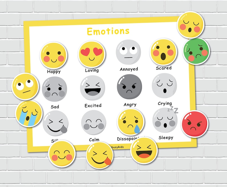 Emotions Matching Activity for Kids, Preschool Printable Activity ...