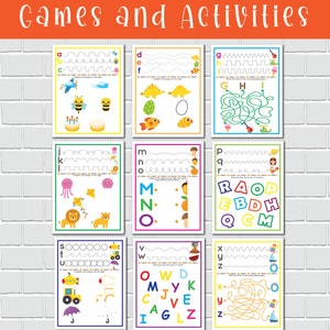 Preschool Worksheets Alphabet Activities Tracing Practice Homeschool ...