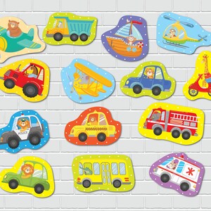 Transportation Lacing Cards, Preschool Fine Motor Skills Activity ...
