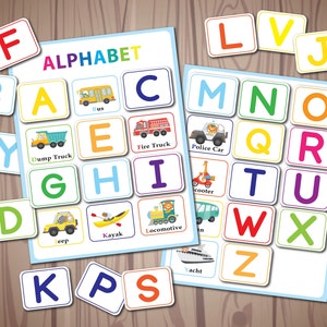 Alphabet Matching Game, ABC Printable Activity, Busy Book Pages ...
