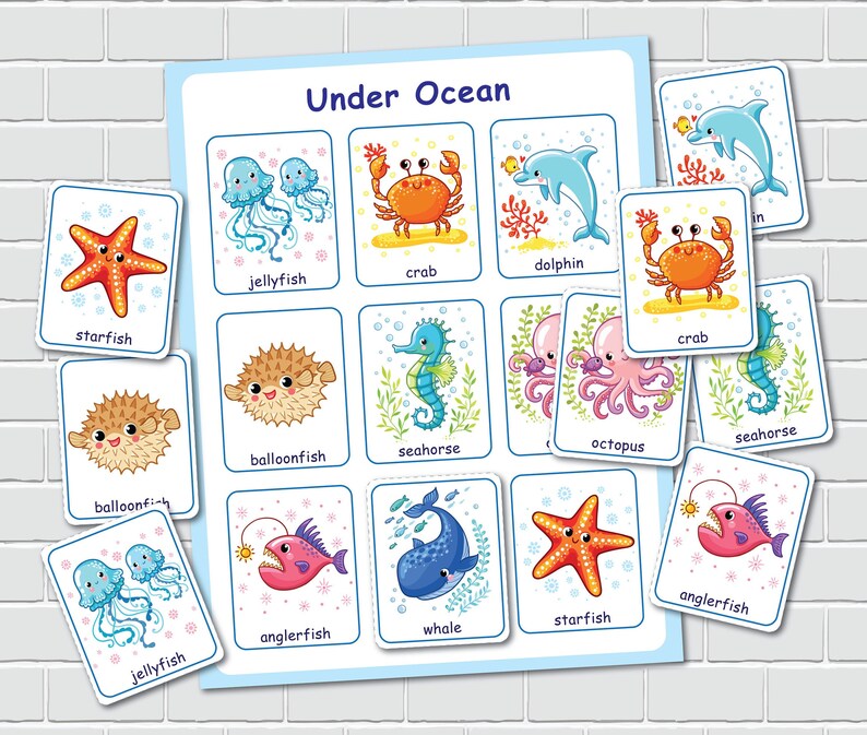 Ocean Animals Busy Book Pages Matching Activity Toddler - Etsy