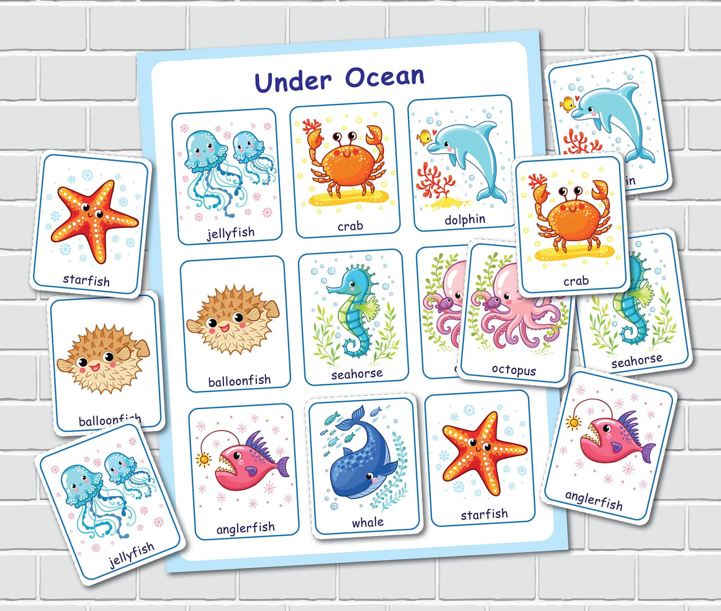 Ocean Animals Busy Book Pages Matching Activity Toddler - Etsy
