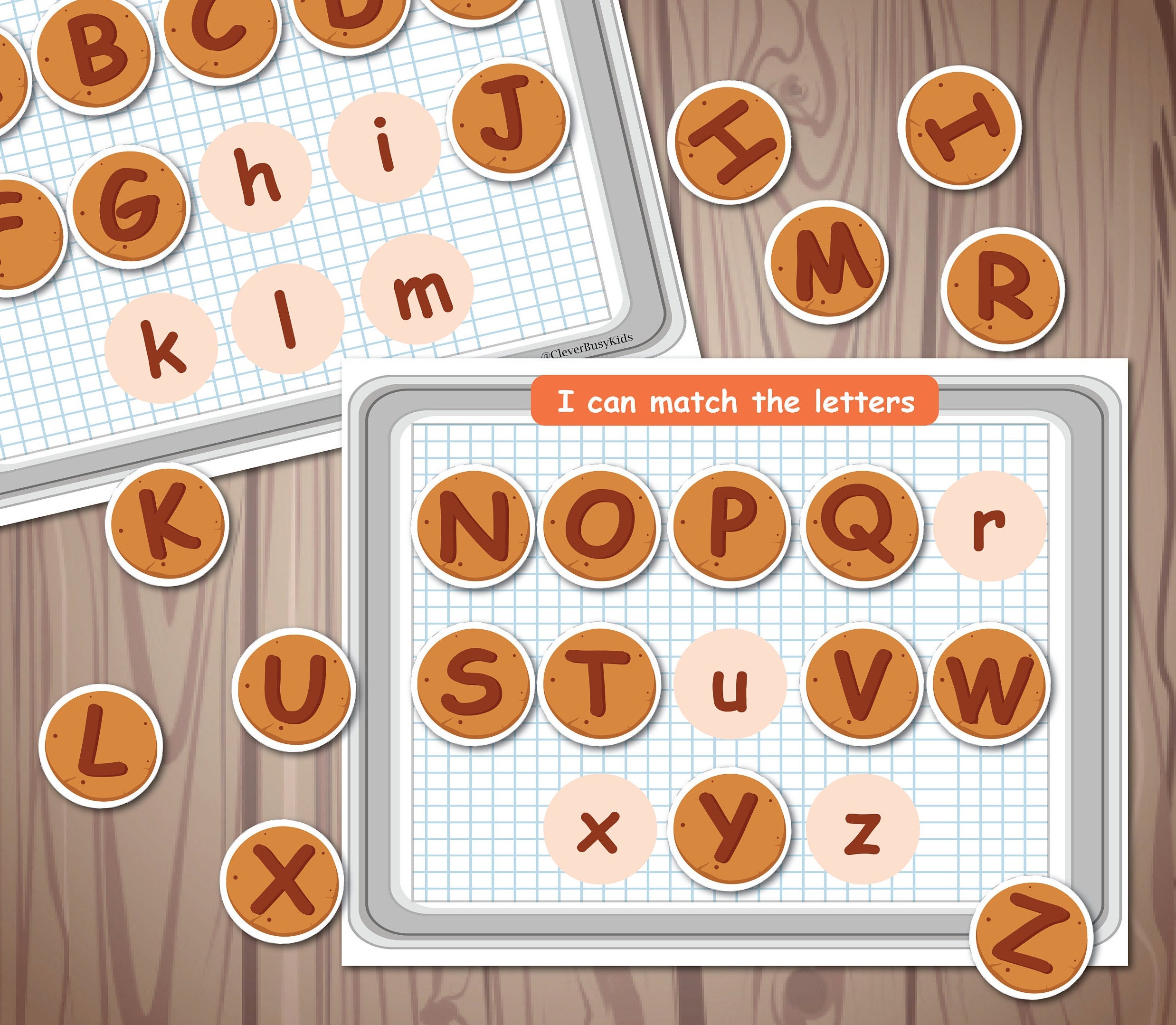 Cookie Alphabet Matching Activity for Kids, Letter Recognition, Pre-k ...