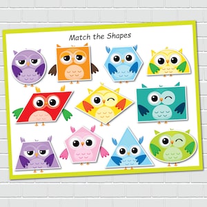 Shape Matching Activity, 2D Shapes, Spring Busy Book Page, File Folder ...