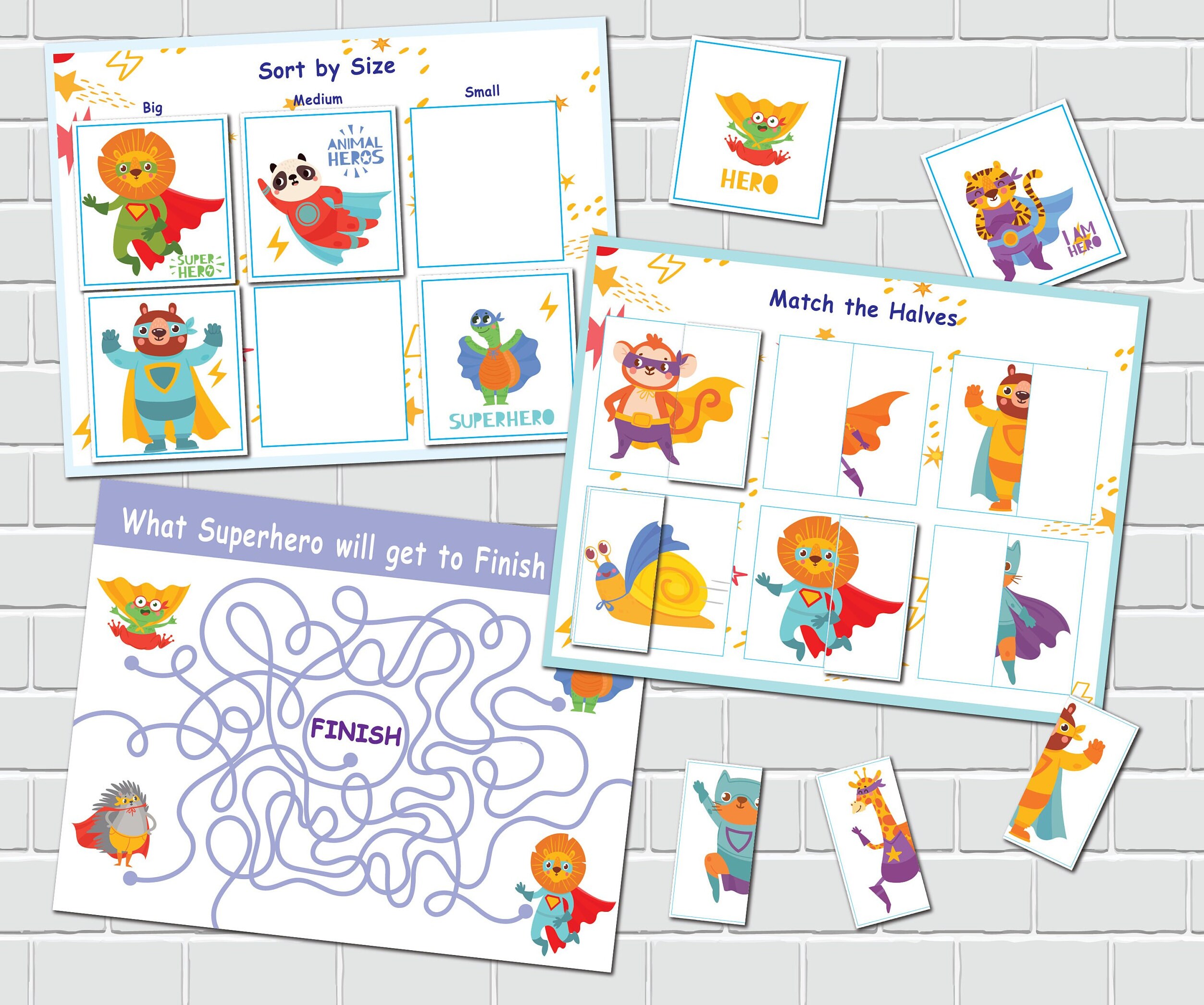 Toddler Busy Book, Superhero Theme Preschool Printable Activities ...
