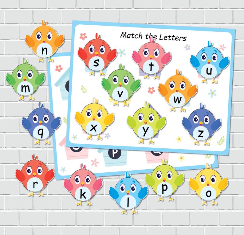 ABC Matching Game: Preschool Alphabet Learning Activity (digital ...