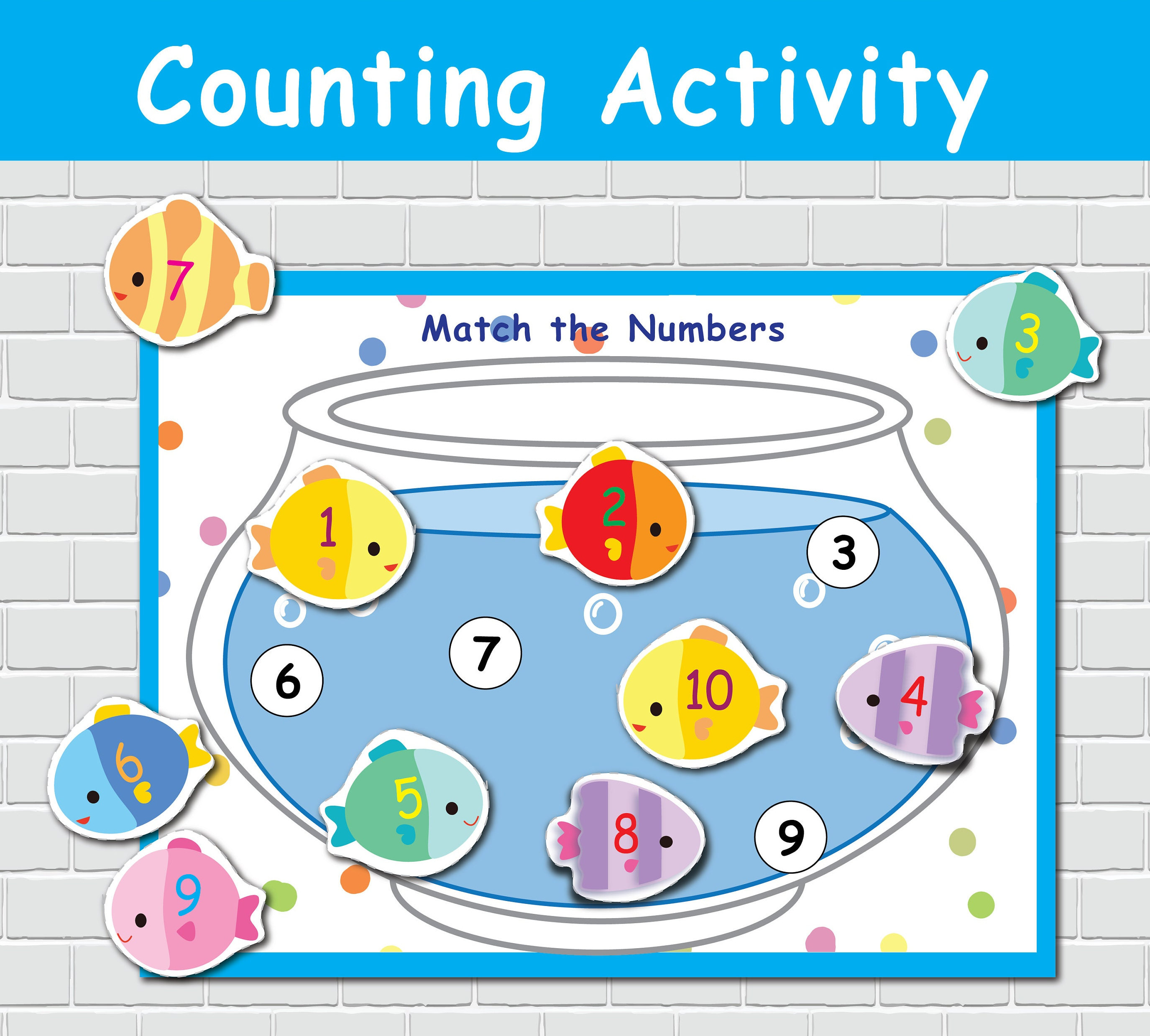 Toddler Counting Printable Activity Preschool Worksheets - Etsy