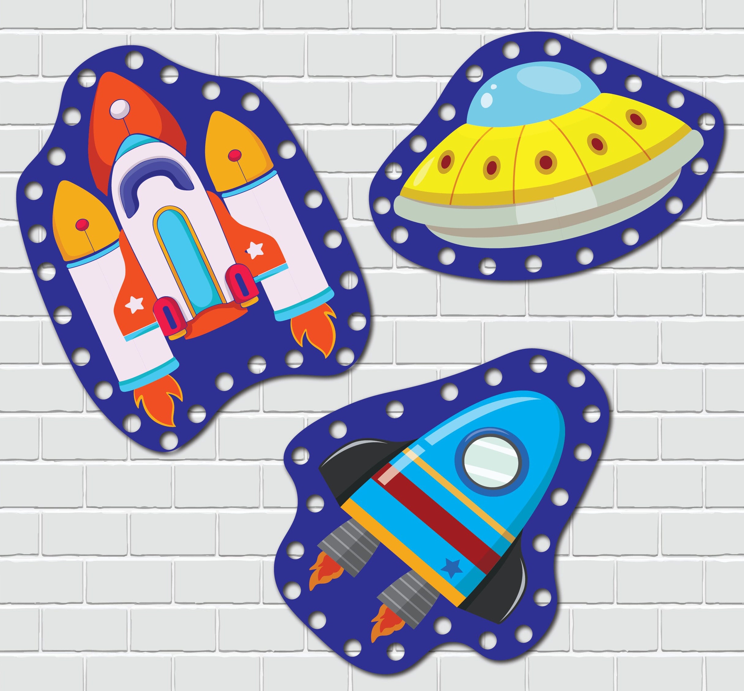 Space Lacing Cards Preschool Fine Motor Skill Activity - Etsy