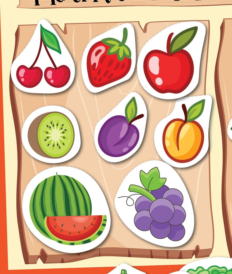 Fruits and Vegetables Sorting Printable Activity. Farm Busy - Etsy