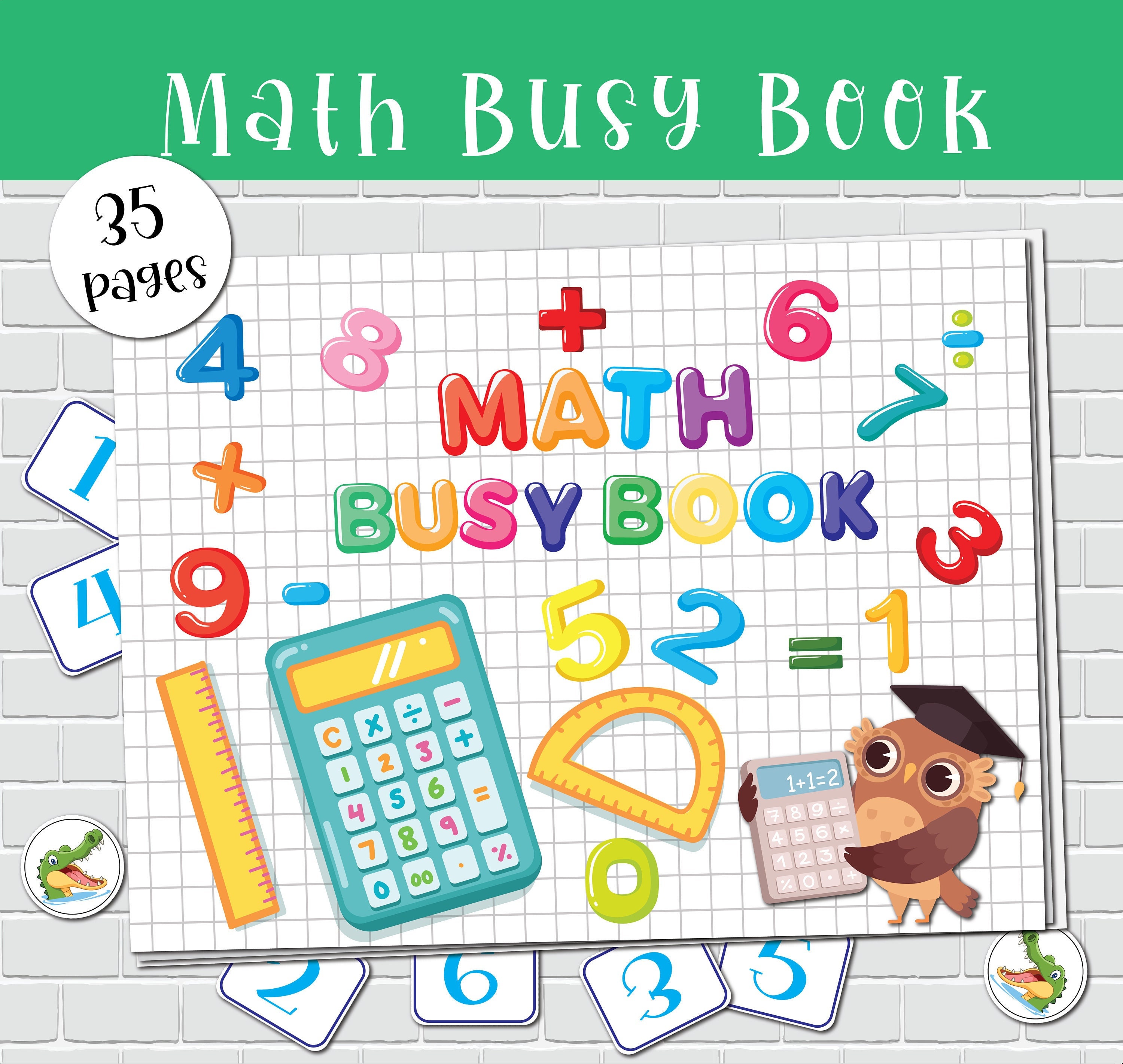 Math Busy Book Printable Worksheets for Pre-k Learning. - Etsy