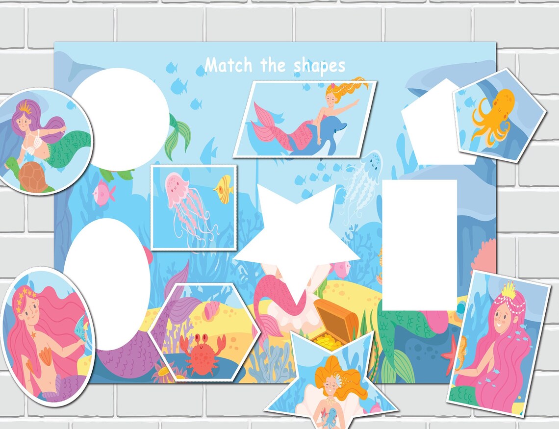 Mermaids Busy Book Pages Toddler Learning Binder Preschool - Etsy