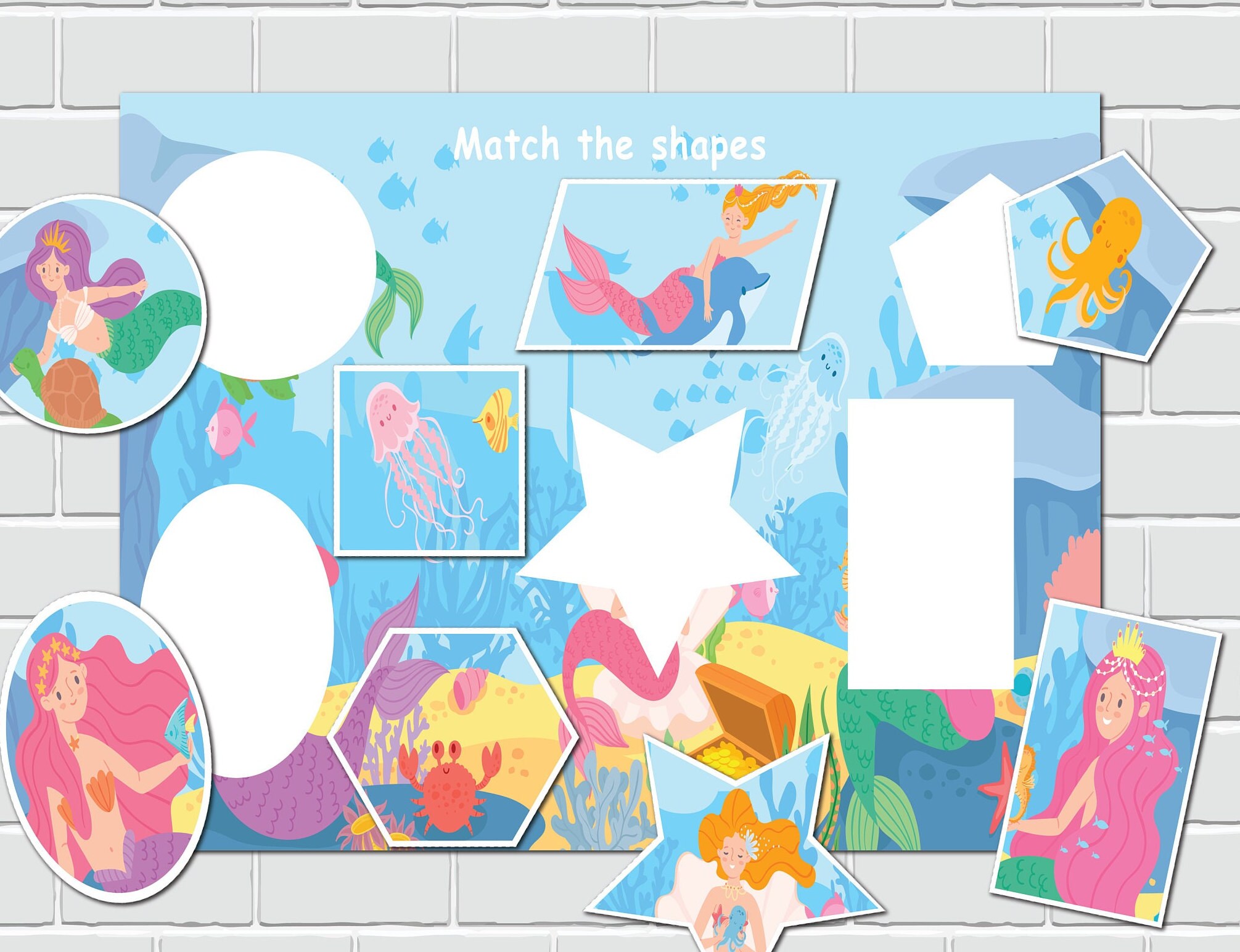 Mermaids Busy Book Pages Toddler Learning Binder Preschool - Etsy