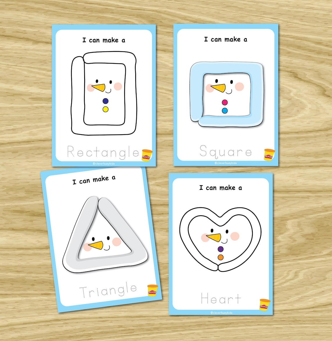 Snowman Shapes Playdough Mats, Winter Activity, Fine Motor Skills ...