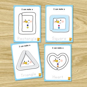 Snowman Shapes Play Dough Mats, Printable Play Doh, Toddler Quiet Time ...