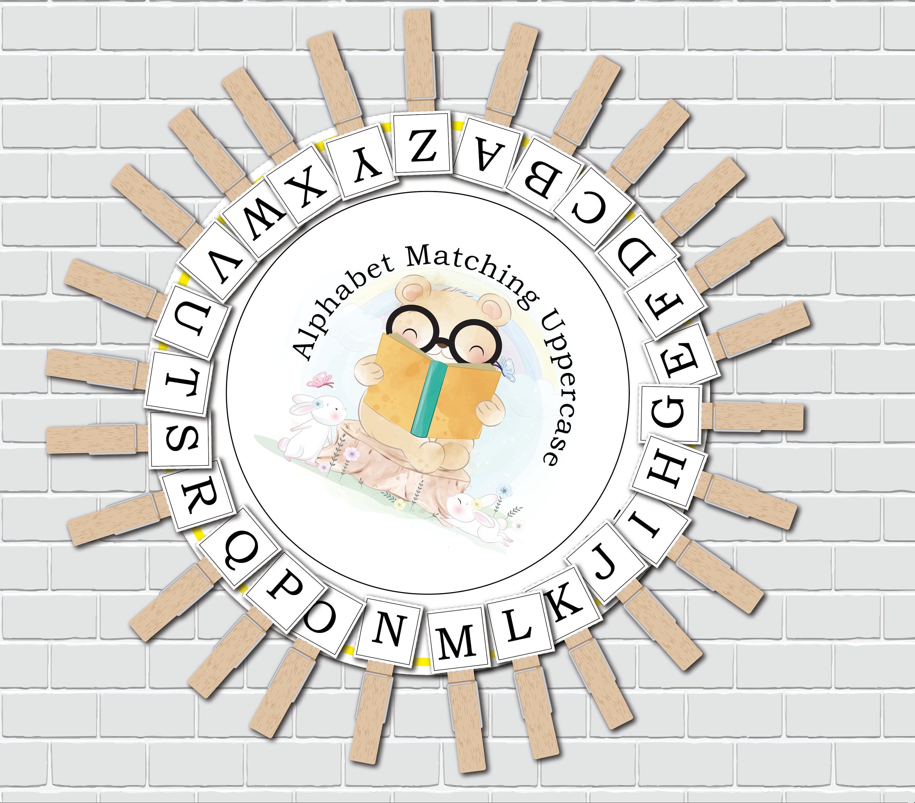 Alphabet Matching Wheel Uppercase & Lowercase Busy Book Page | Etsy