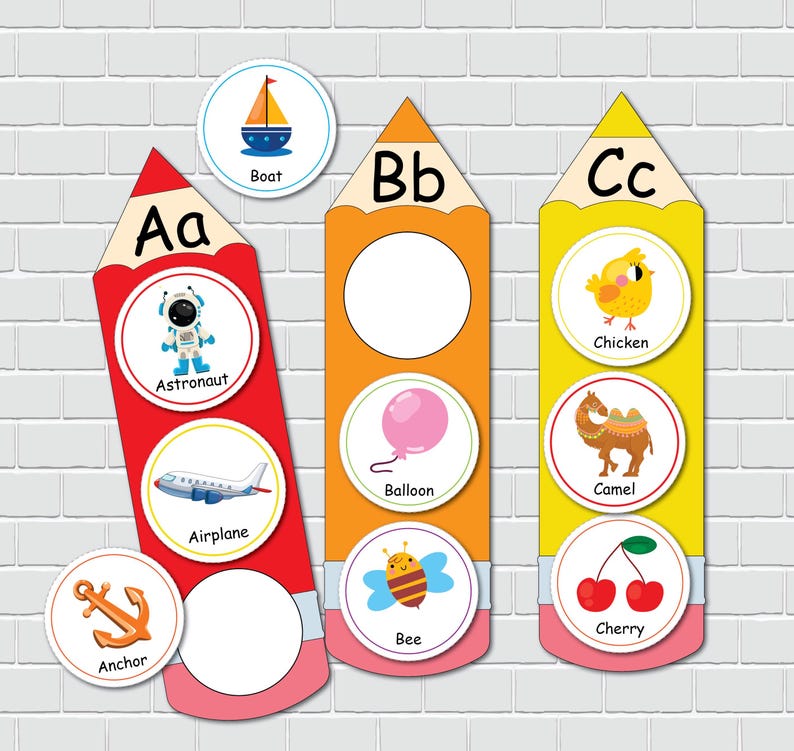 Alphabet Matching Activity for Kids, ABC Busy Book, Preschool Learning ...