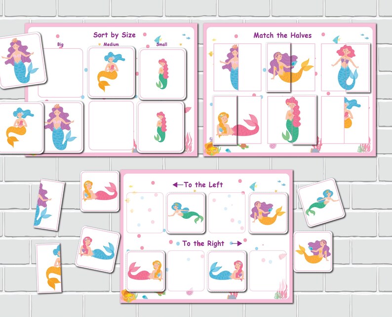 Mermaids Busy Book Pages Toddler Learning Binder Preschool - Etsy