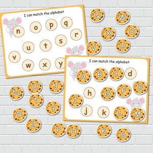Cookies Alphabet Matching Game, ABC Busy Book Pages, Toddler Learning ...