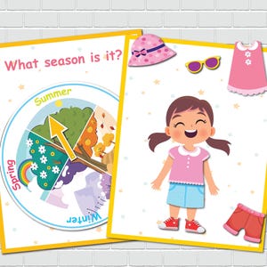 Dress up Printable Activity Four Seasons File Folder Games Toddler ...