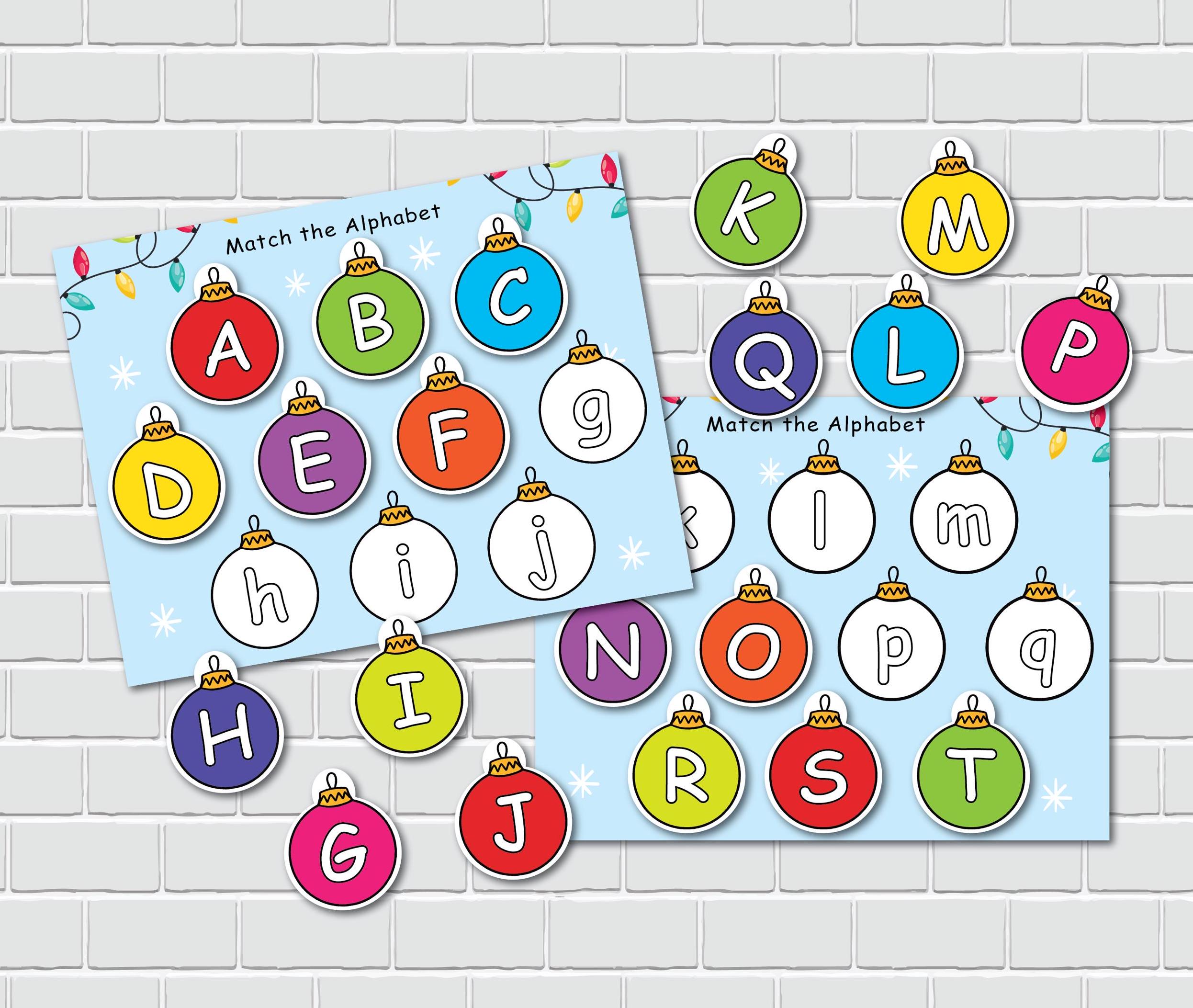 Christmas Alphabet Matching Game, Winter ABC Activity (digital Download ...